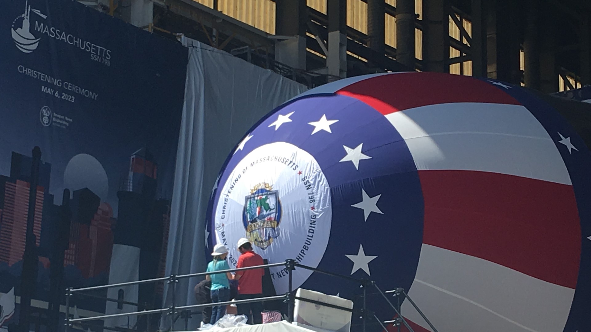 Christening for future USS Massachusetts submarine | 13newsnow.com