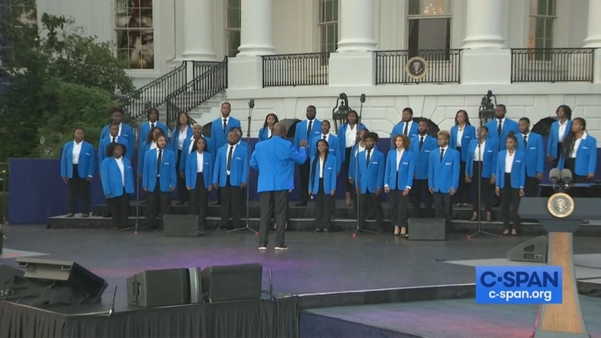 Hampton University Concert Choir performs at 2023 White House ...