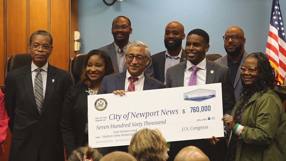 Congressman Scott presents $760K check to Newport News in an effort to ...