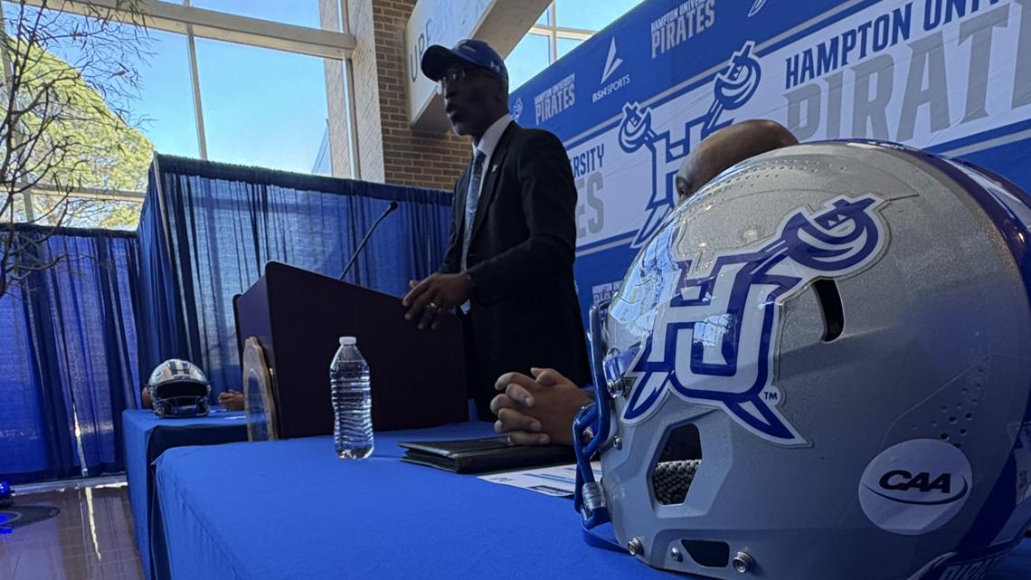Van Malone introduced as Hampton football’s new head coach | 13newsnow.com