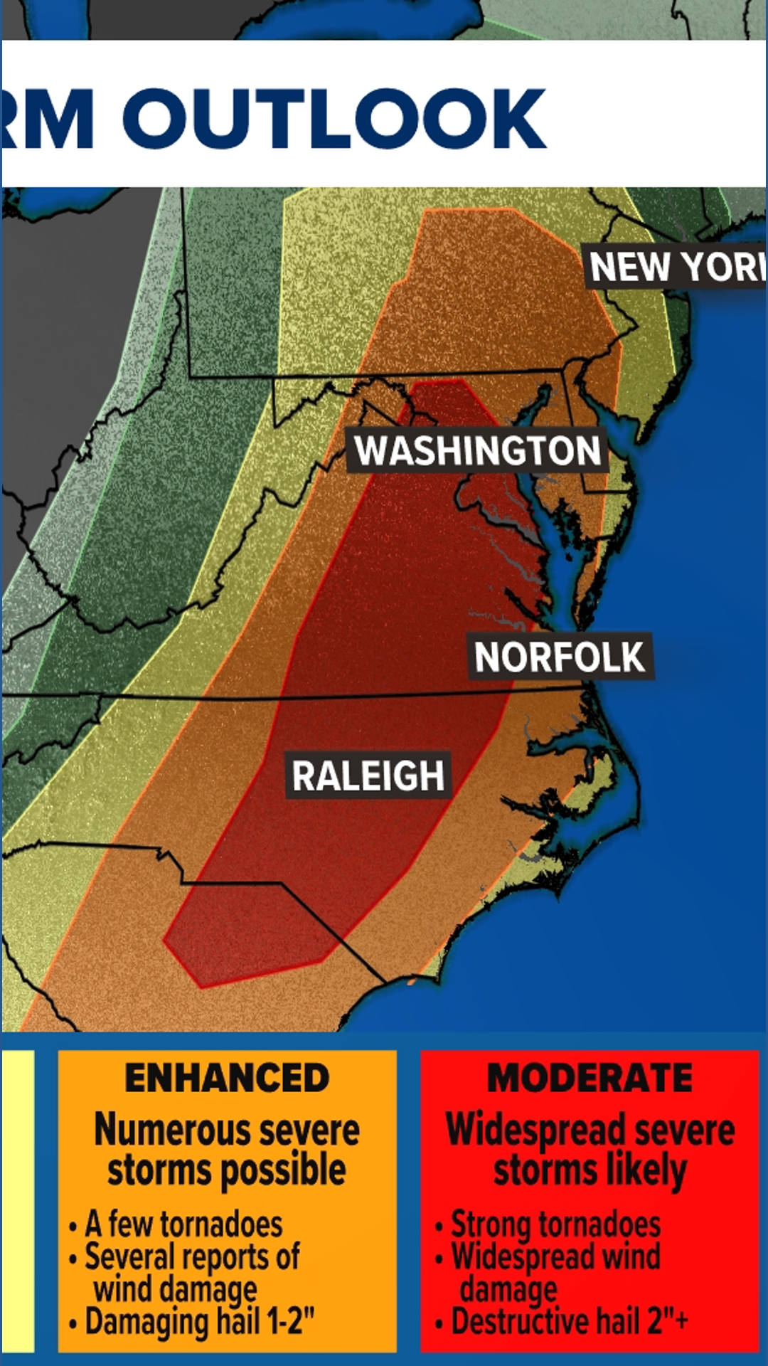 Severe storms expected Monday in Hampton Roads with damaging winds ...