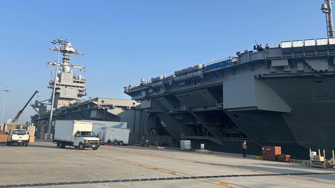 USS Gerald R. Ford heads for Europe amid Mid-East tensions | 13newsnow.com