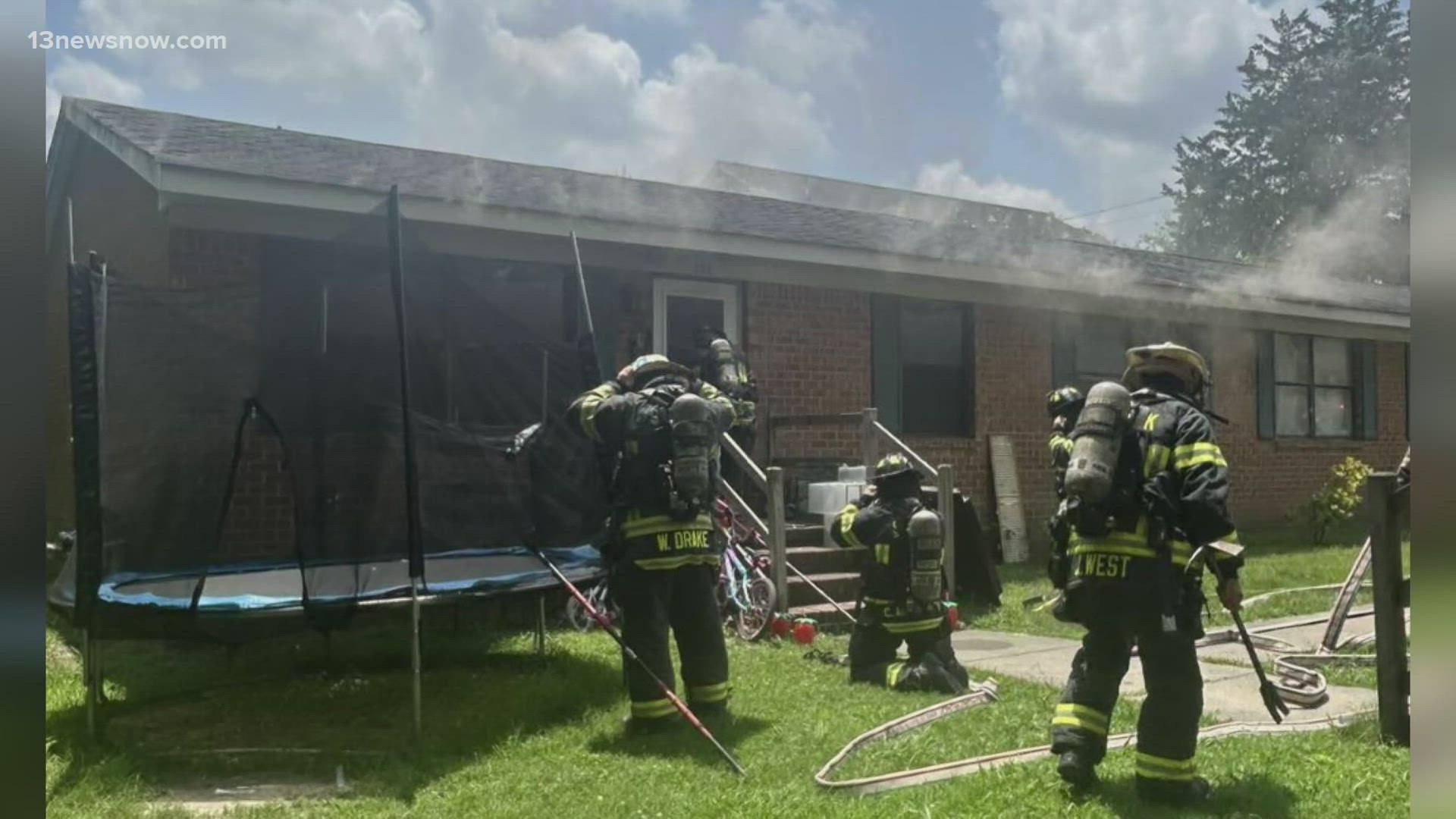 Suffolk duplex fire displaces three residents | 13newsnow.com