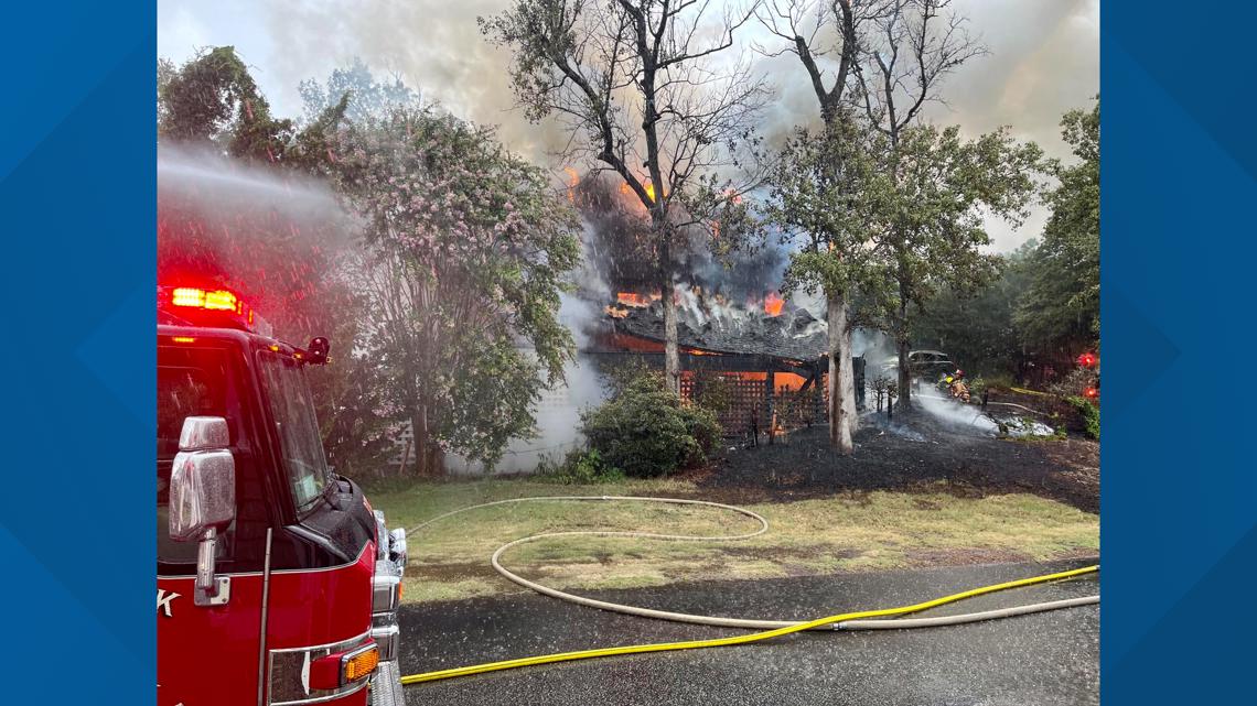 Lightning strike believed to have caused major structure fire in Duck ...