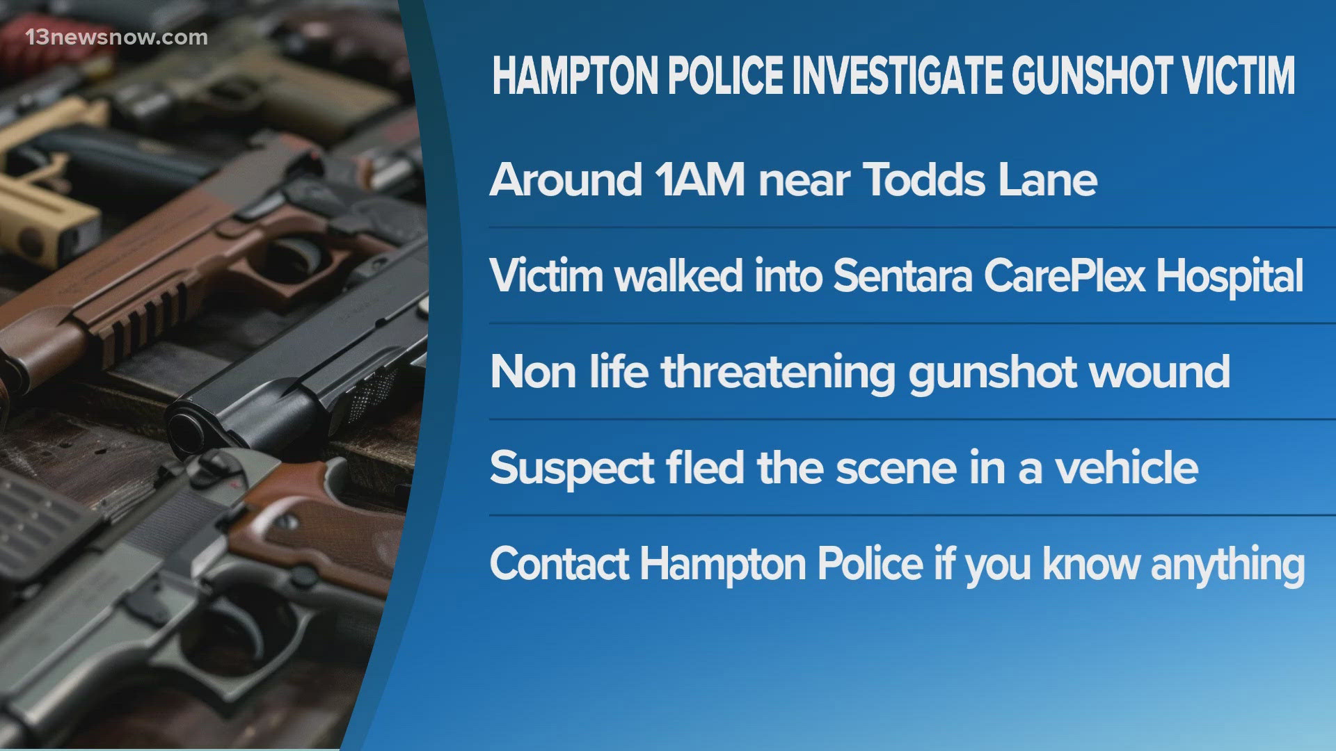 Hampton police probe shooting after argument early Sunday | 13newsnow.com