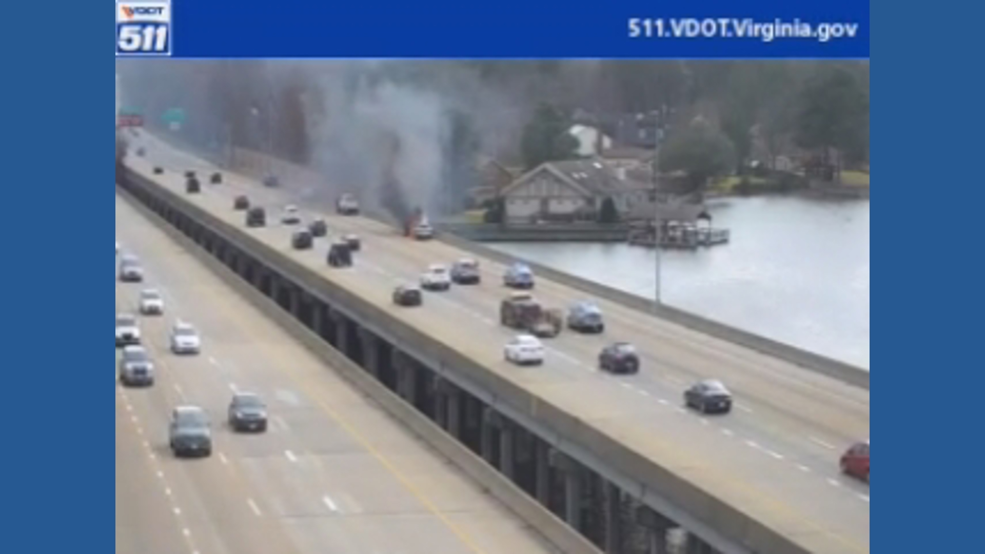 Vehicle fire causes lane closures, delays on I-64 East in Virginia ...