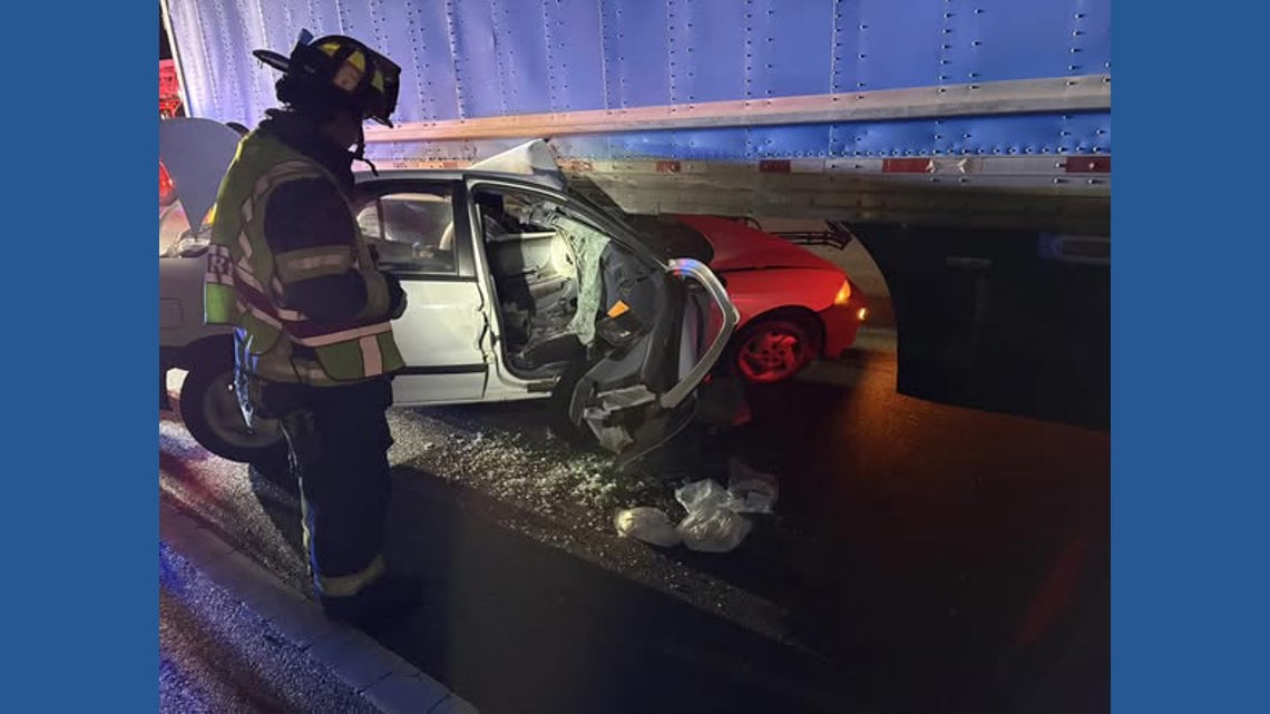 Driver airlifted after vehicle pinned under tractor-trailer in Suffolk ...