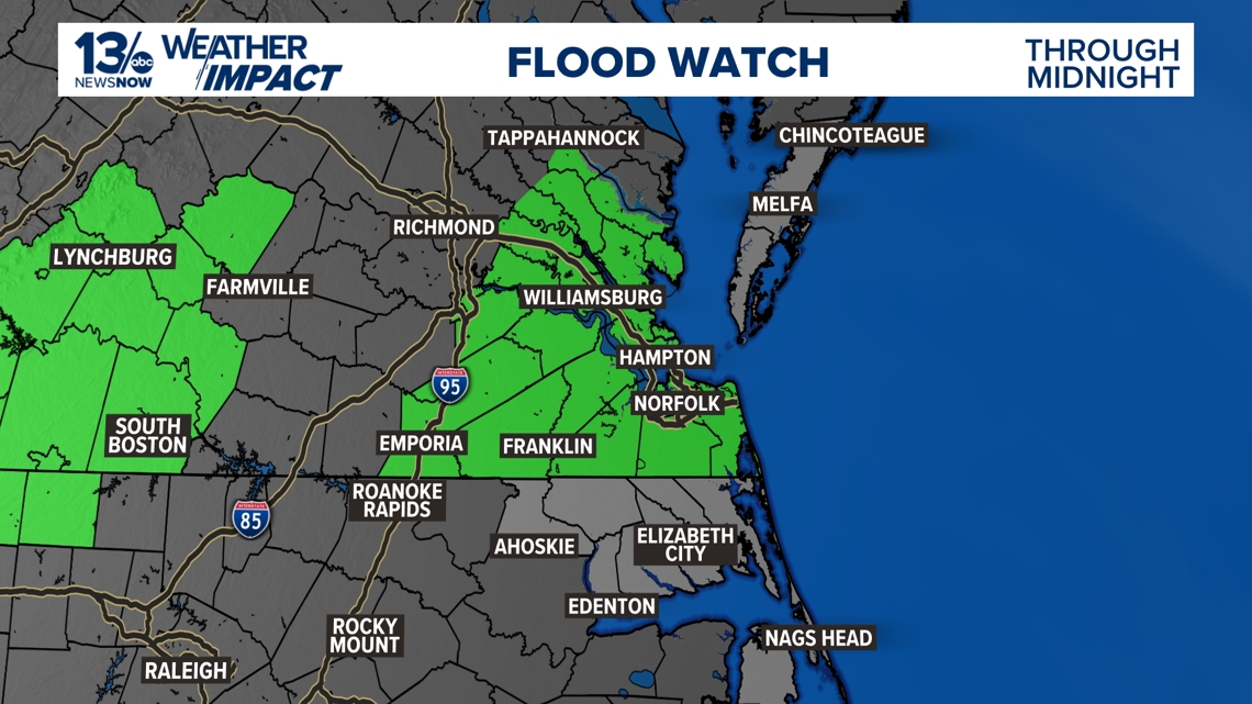 National Weather Service Issues Flash Flood Warnings | 13newsnow.com