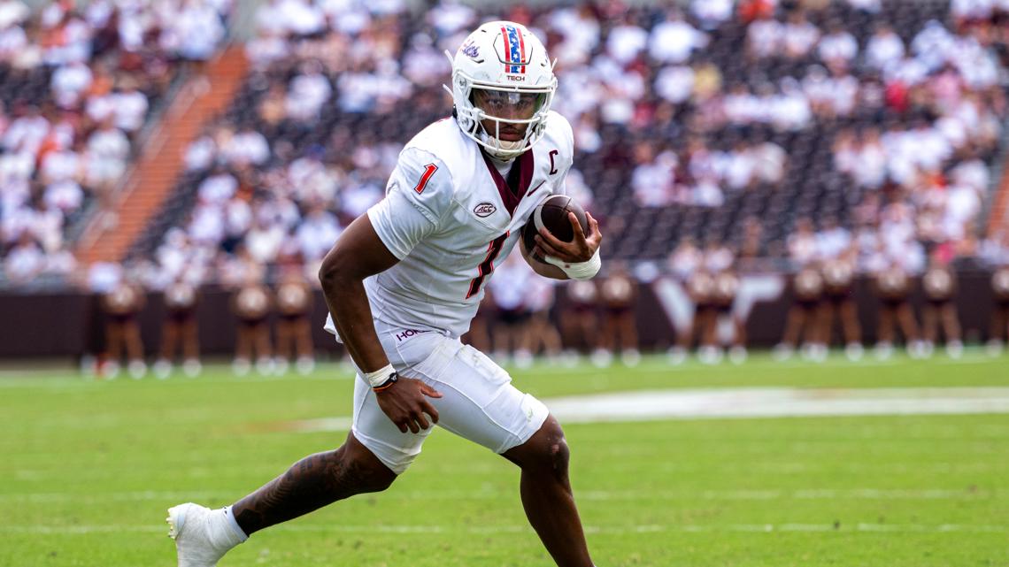 Kyron Drones powers Virginia Tech to first win in first game without ...