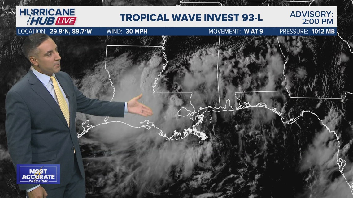 Invest 93-L won't become named storm: latest updates | 13newsnow.com