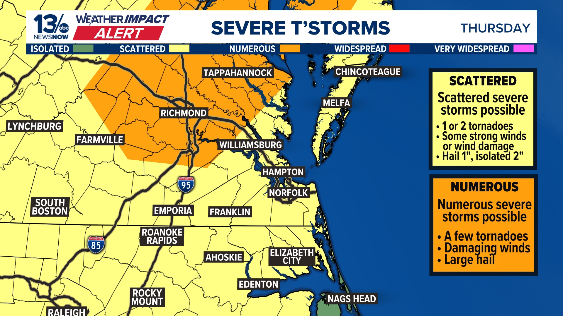Coastal Virginia Weather Forecast Today | 13newsnow.com