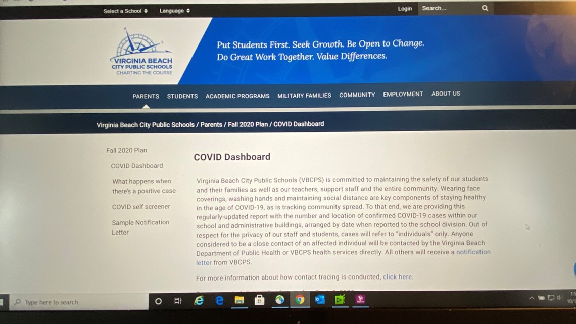 COVID Dashboard available for VBCPS families | 13newsnow.com