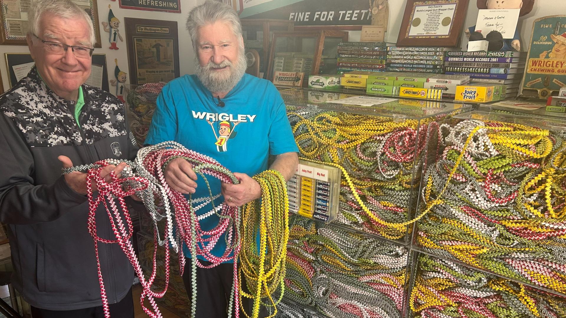 Virginia man's 23-mile chewing gum wrapper chain holds world record ...