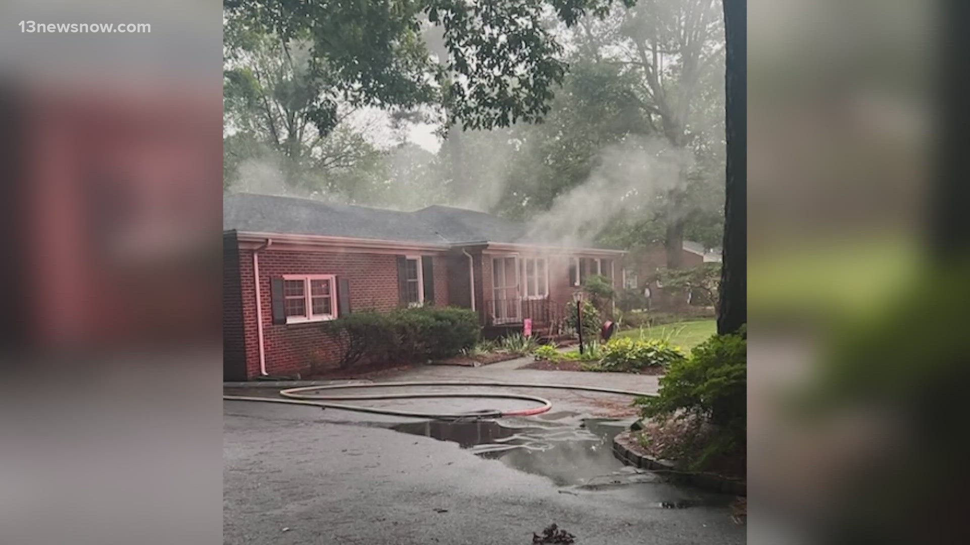 Two people displaced after lightning strike causes house fire in ...