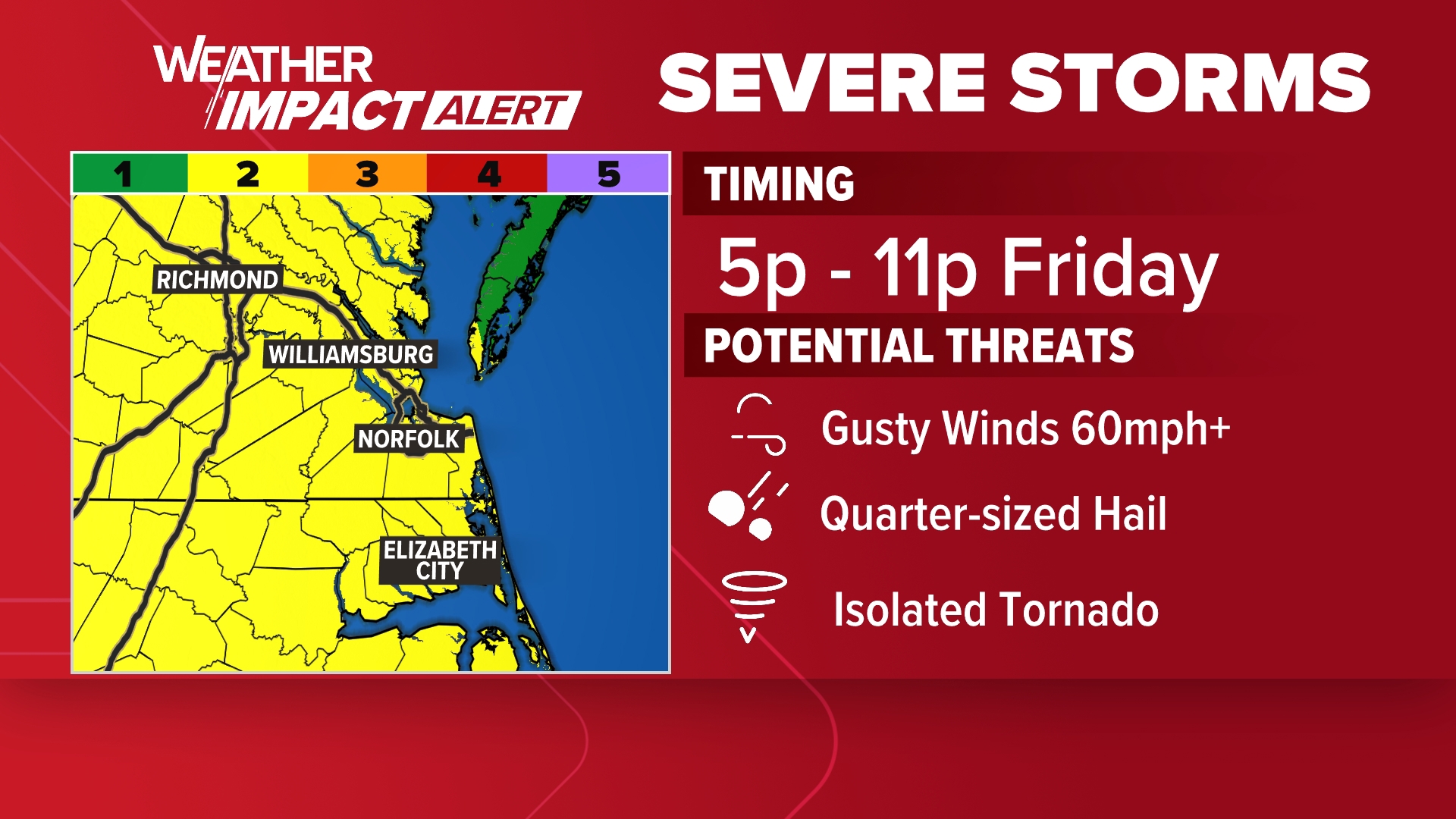 Friday weather: Strong to severe storms possible in Hampton Roads ...