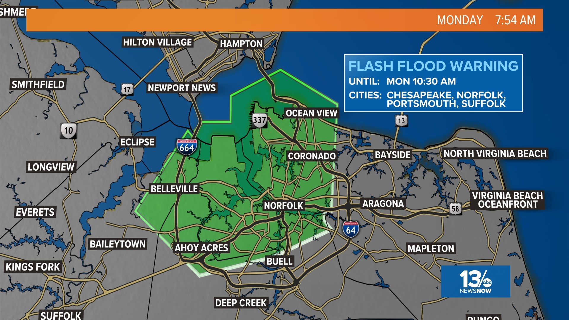 Flash Flood warning expires for Norfolk, Chesapeake, Suffolk, and ...