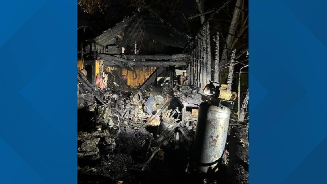 Shed engulfed in flames in Virginia Beach | 13newsnow.com