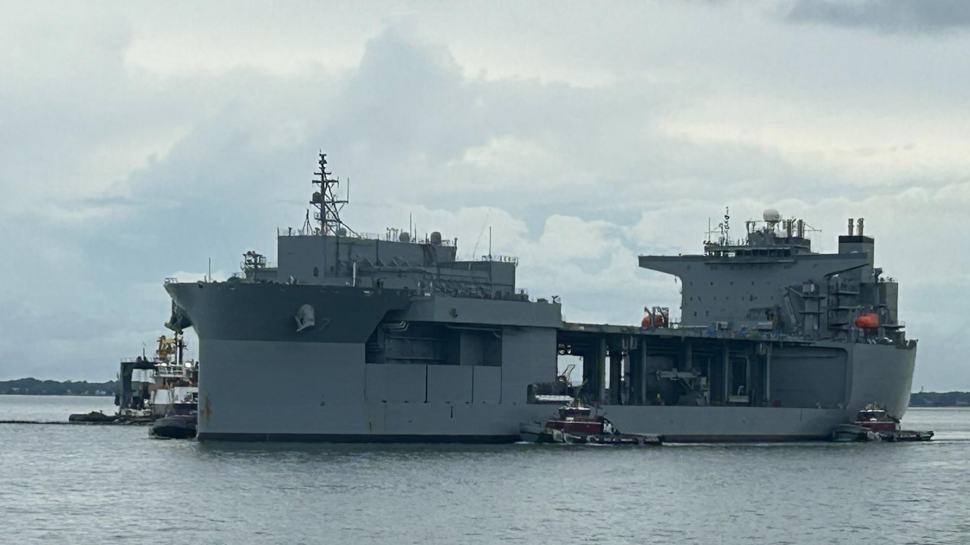 USNS Robert E. Simanek arrives at Naval Station Norfolk | 13newsnow.com