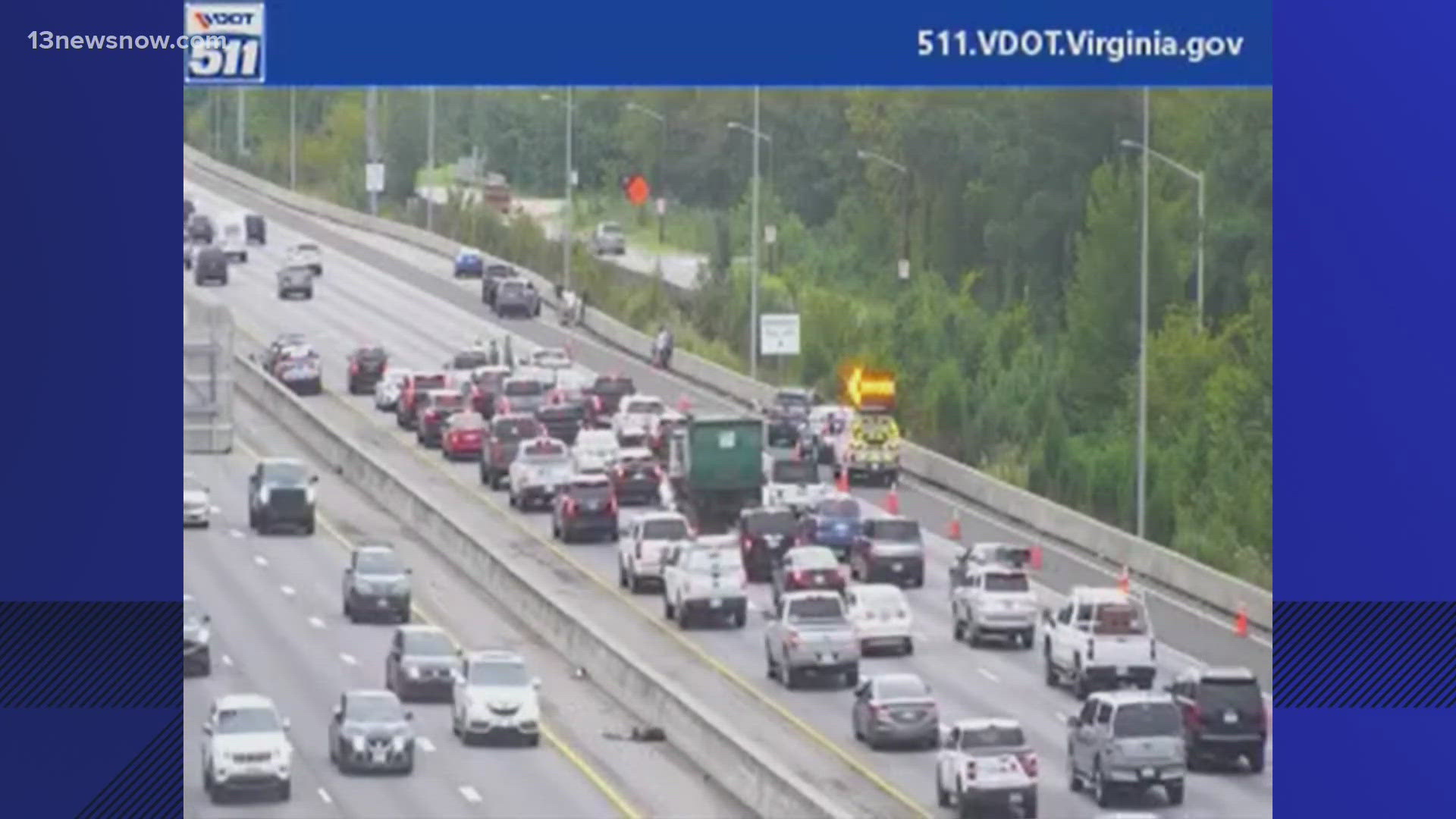 Multi-vehicle crash on I-264 closed lanes near Independence Blvd | 13newsnow.com