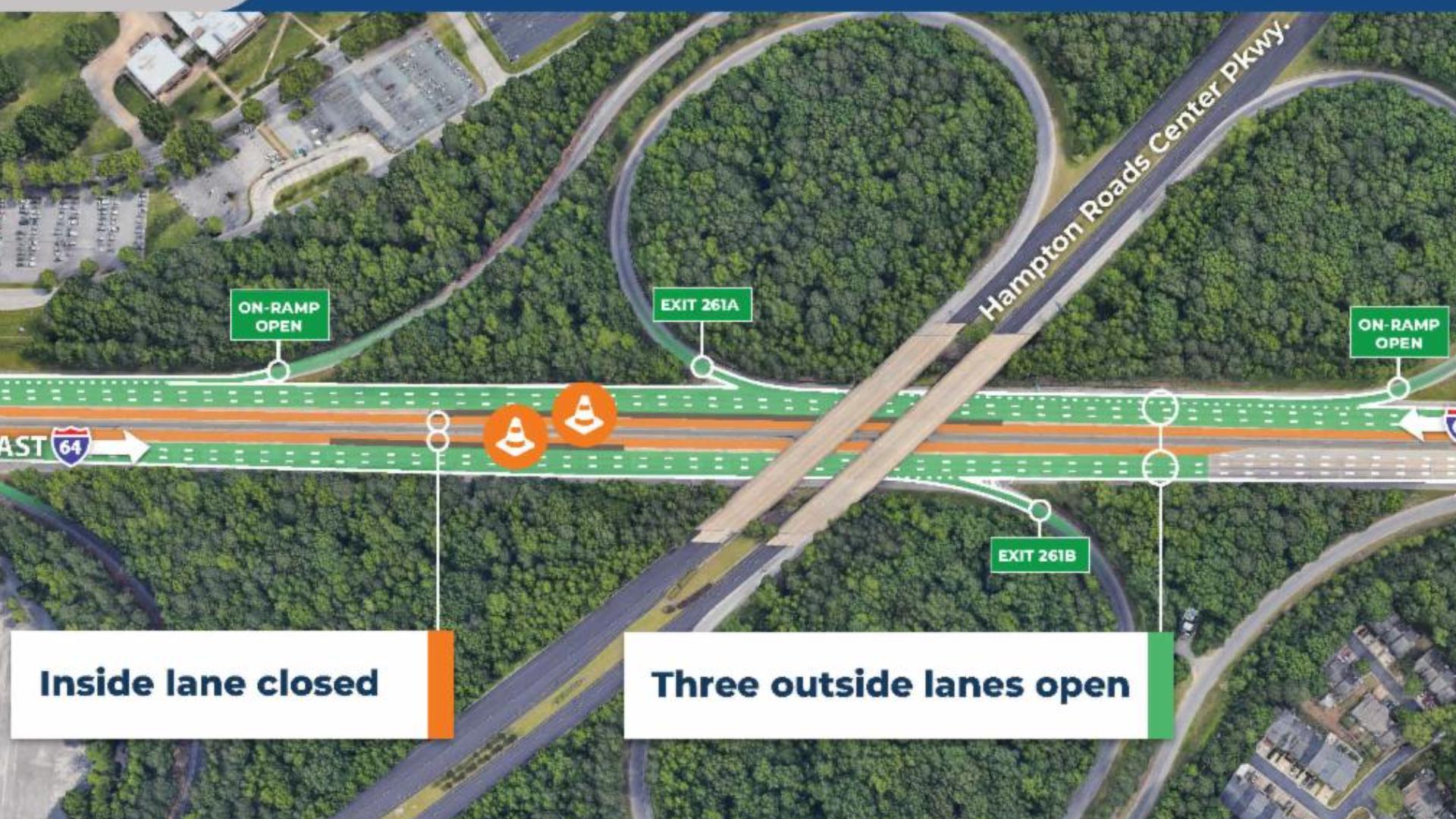 VDOT to begin I-64 Newport News lane closures in May | 13newsnow.com