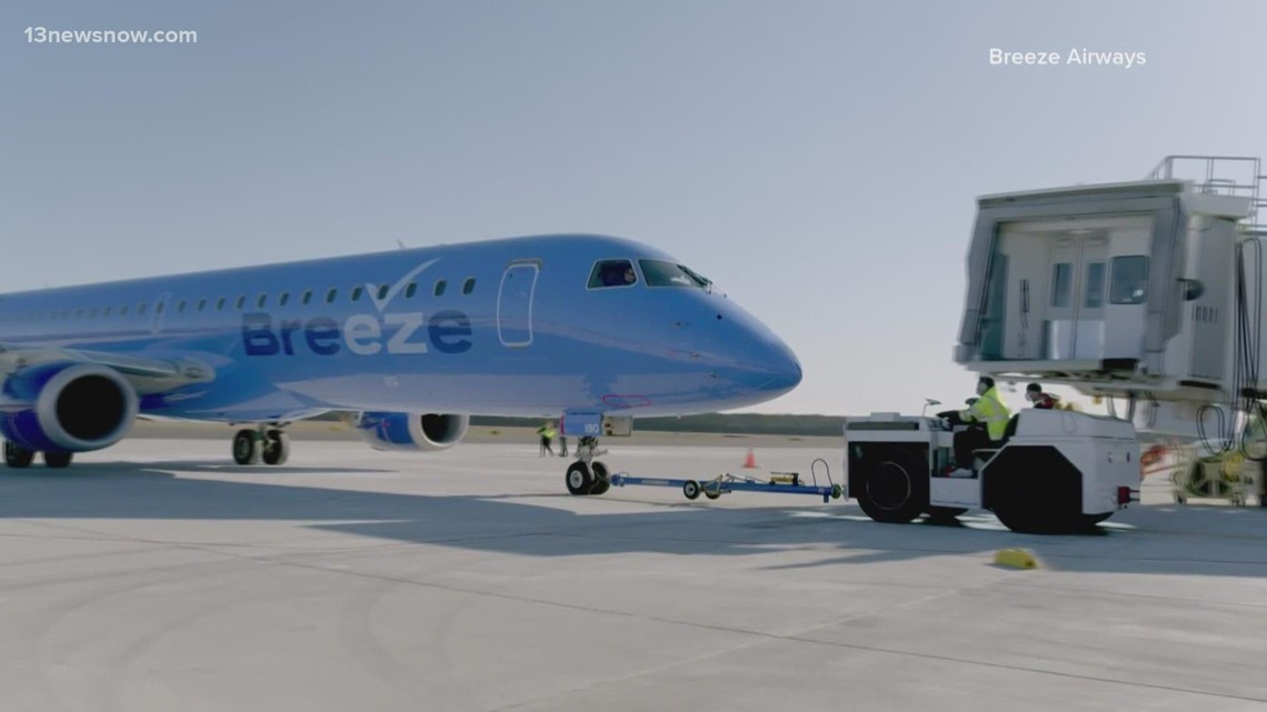 Breeze Airways adds 4 new nonstop flights from Norfolk International Airport | 13newsnow.com