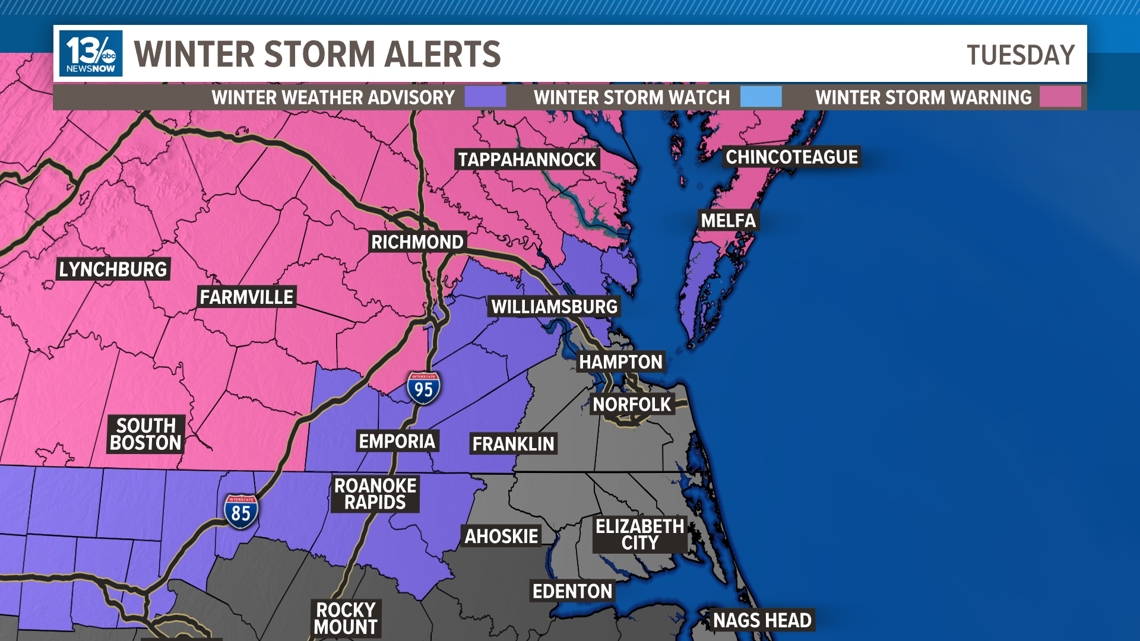 Winter storm alert for parts of Virginia | 13newsnow.com