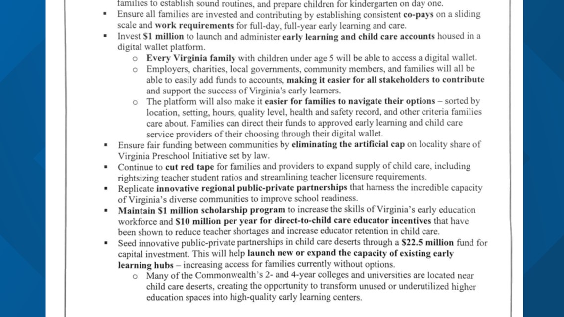 Gov. Glenn Youngkin announces early-education plan for Virginia ...