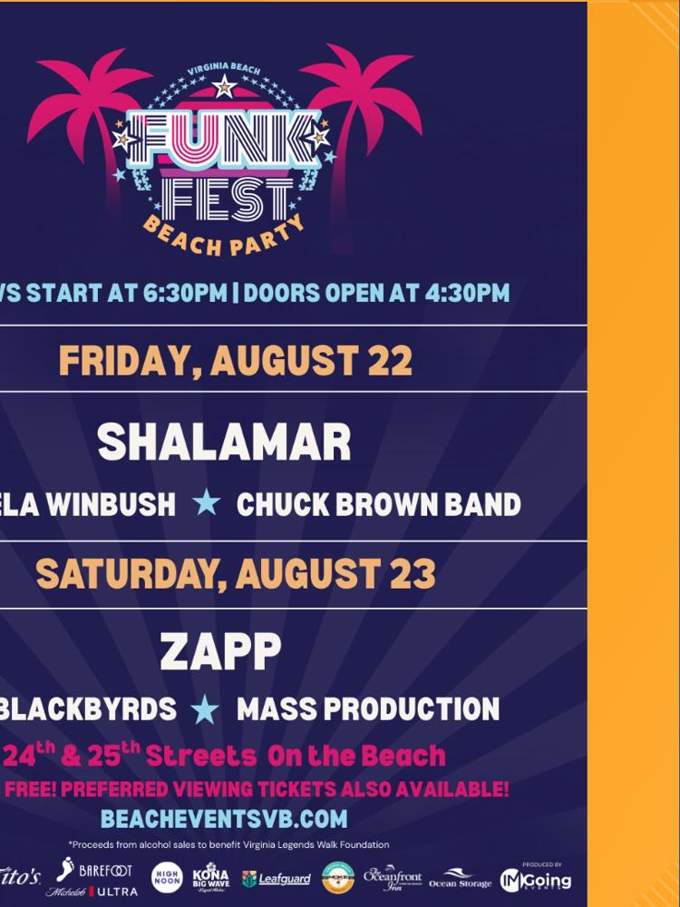 Virginia Beach Funk Fest Beach Party 2025 lineup announced | 13newsnow.com