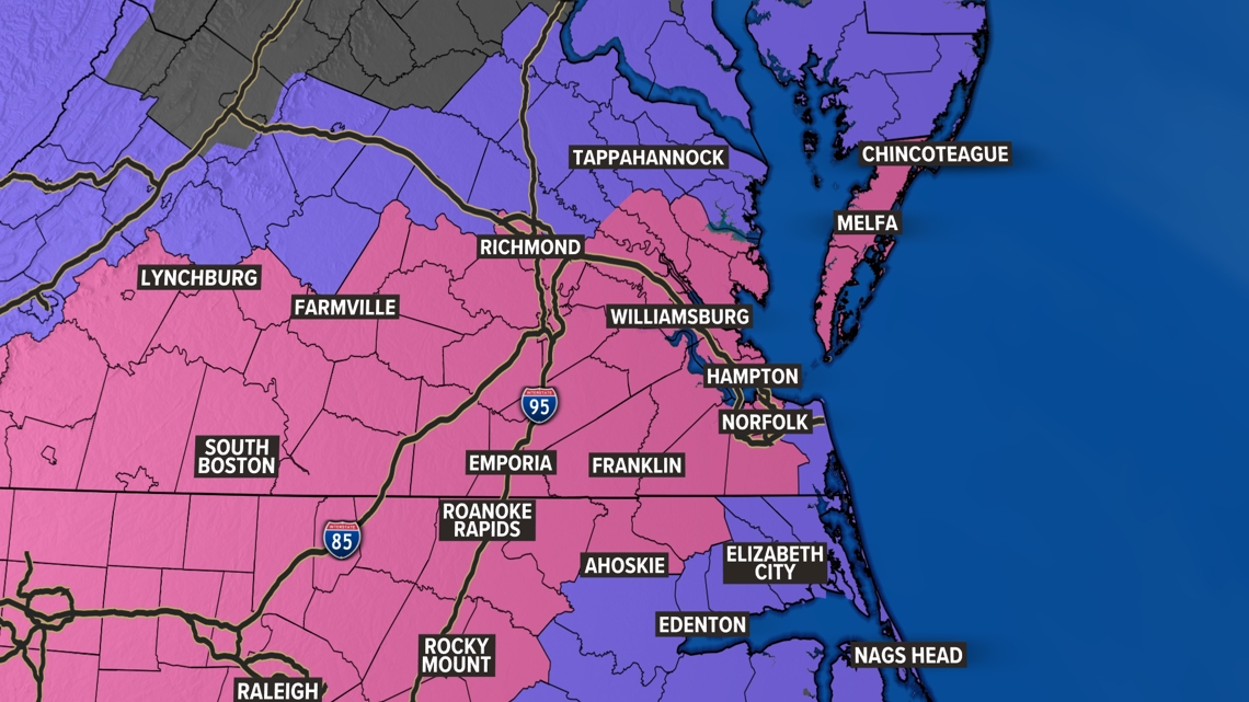 Live updates: Winter Storm Warning canceled in coastal Virginia, as ...