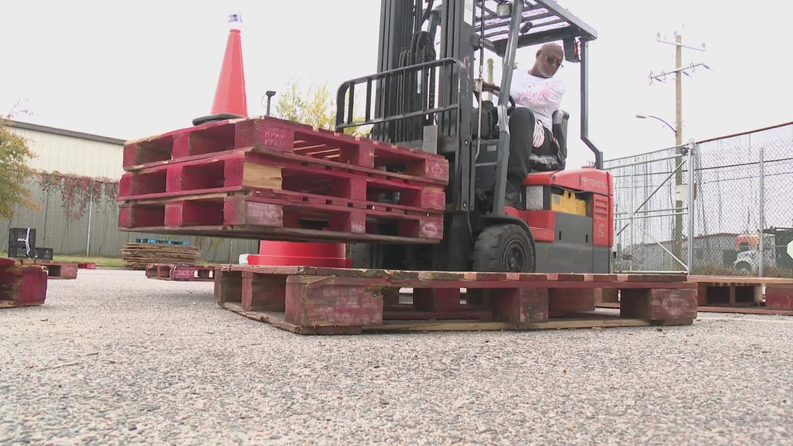 A forklift rodeo | 13newsnow.com
