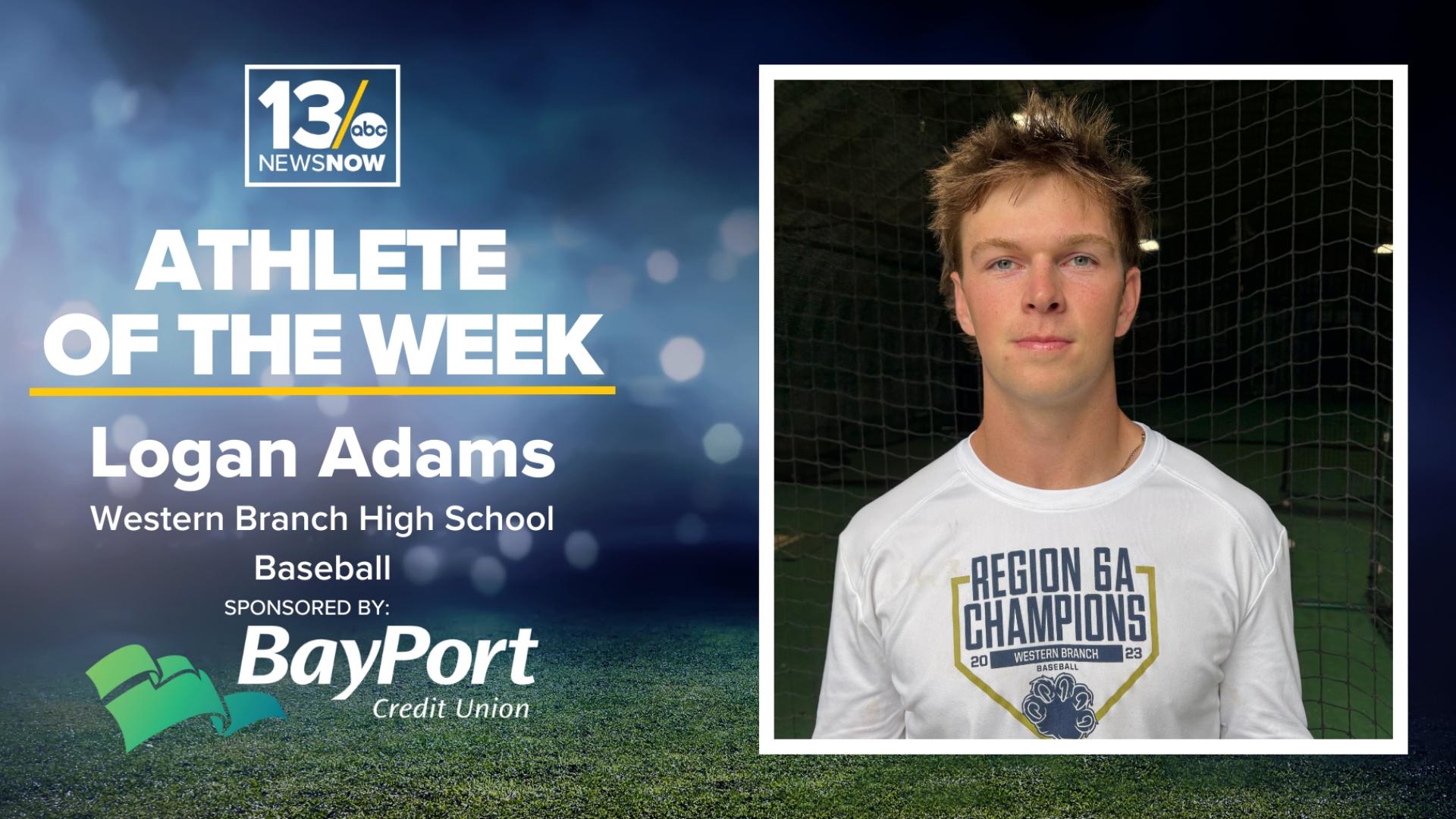 Logan Adams shines in Western Branch baseball season | 13newsnow.com