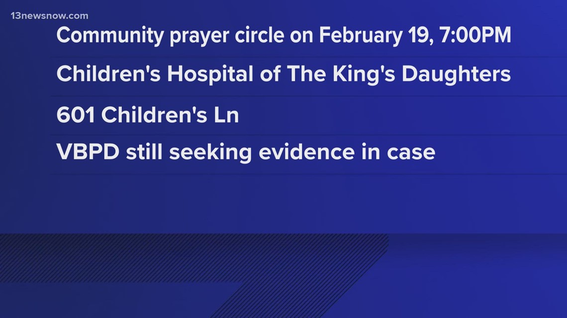 Prayer Circle for Landyn Davis behind Norfolk's CHKD | 13newsnow.com