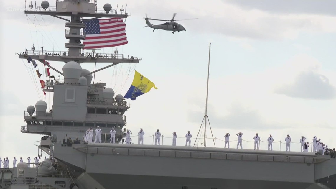 USS Gerald R. Ford Carrier Strike Group heading home to Norfolk ...