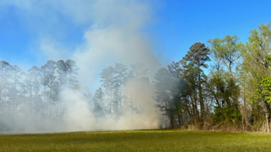 Firefighters battle 'fast-moving' brush fire in Suffolk | 13newsnow.com