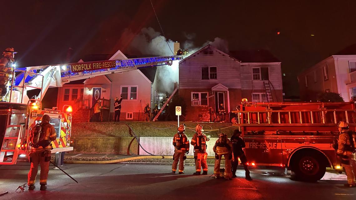Norfolk Fire-Rescue responds to house fire in Ocean View neighborhood ...