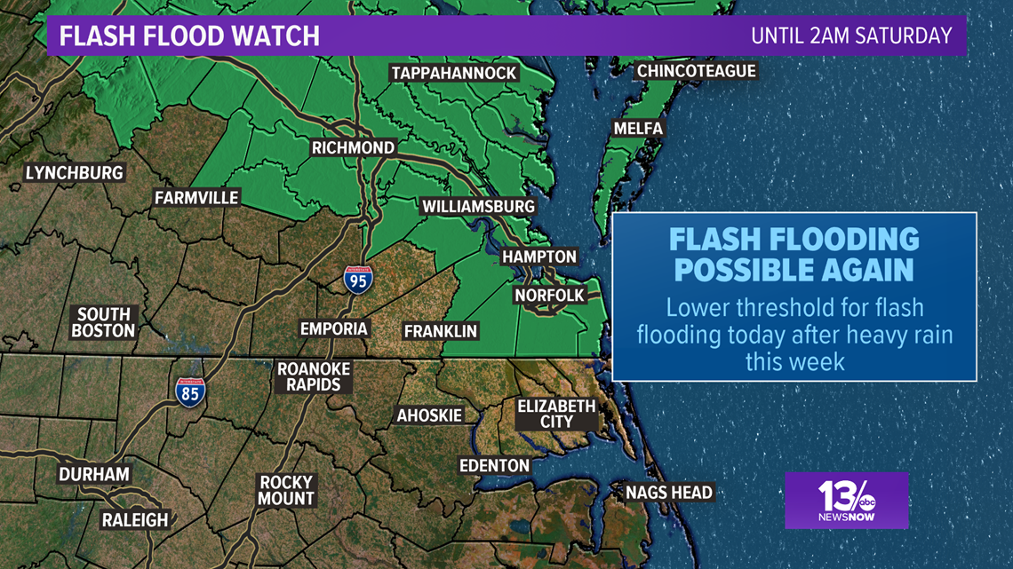 FORECAST: STORM MODE ALERT DAY for possible flash flooding | 13newsnow.com