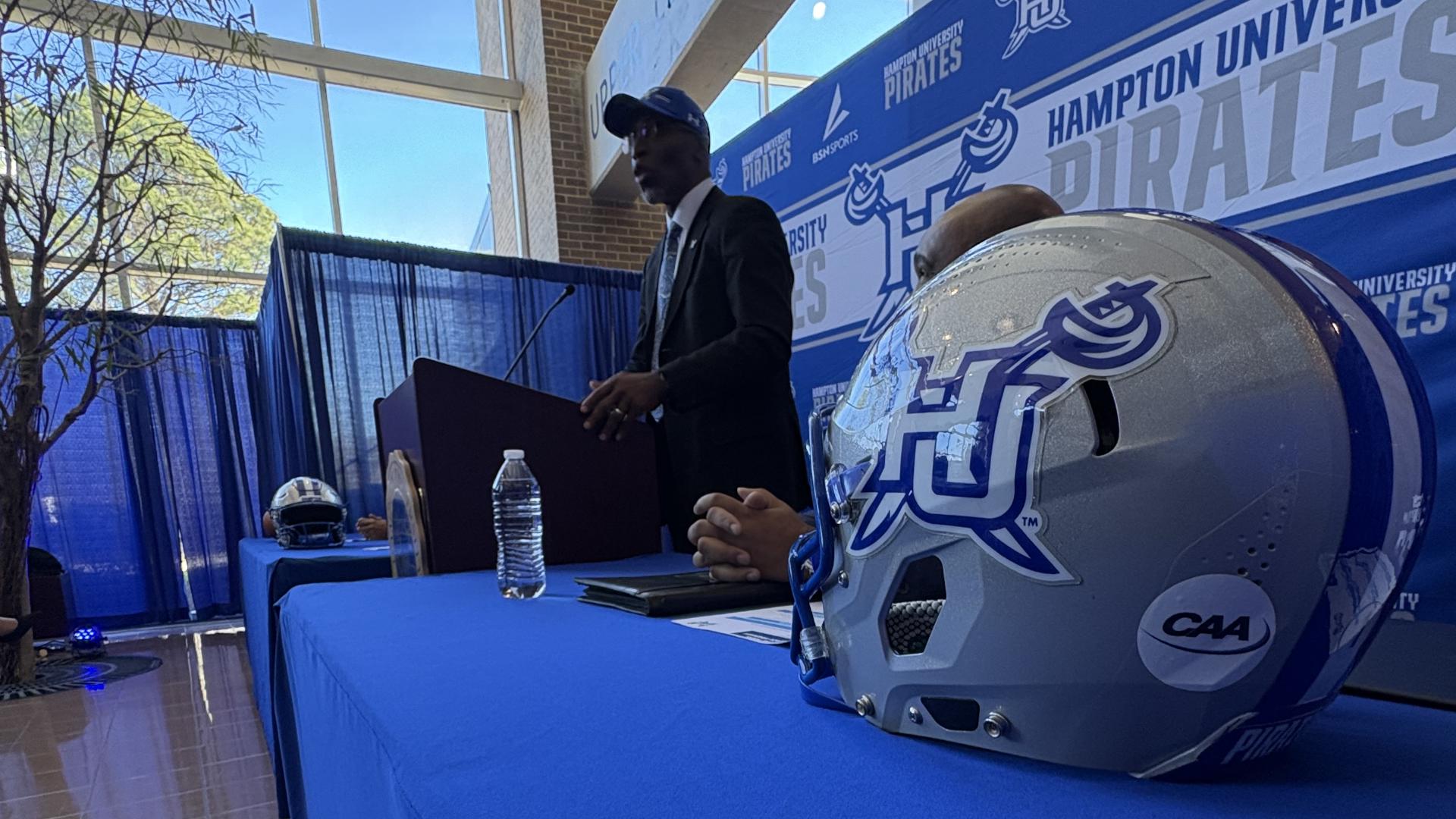 Van Malone introduced as Hampton football’s new head coach | 13newsnow.com