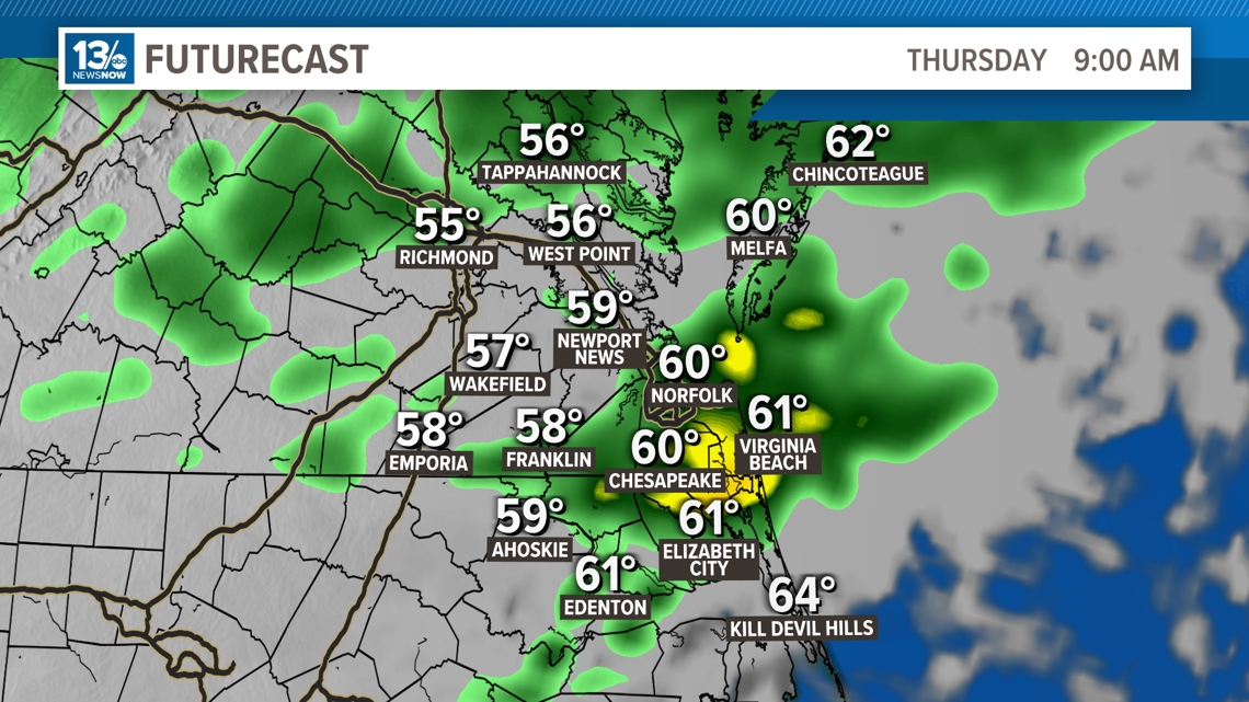 Coastal Virginia Weather Forecast Today | 13newsnow.com