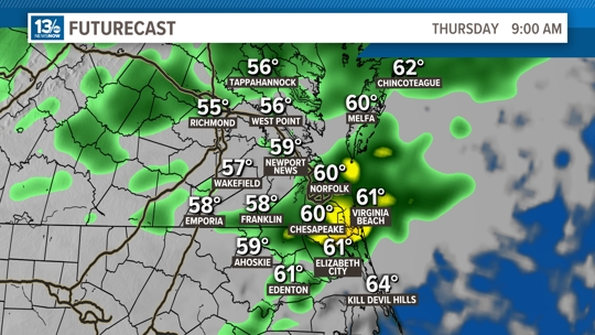Coastal Virginia Weather Forecast Today | 13newsnow.com