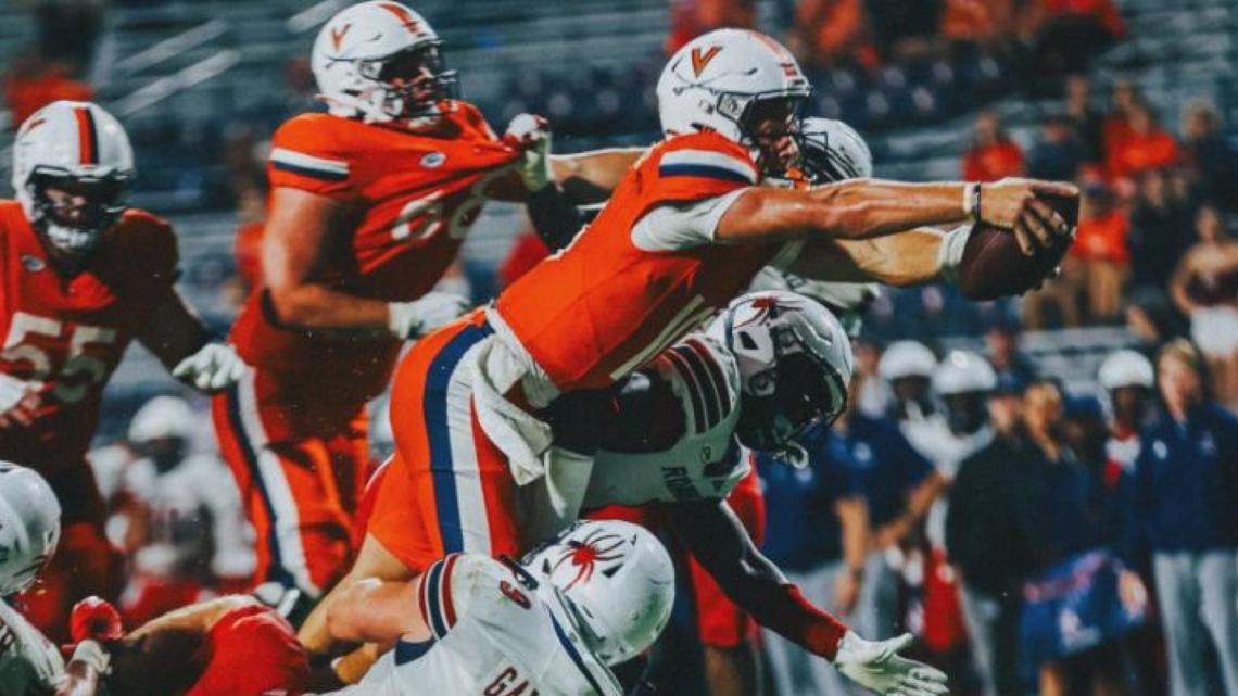 Colandrea shines as Virginia cruises past Richmond, 34-13 | 13newsnow.com