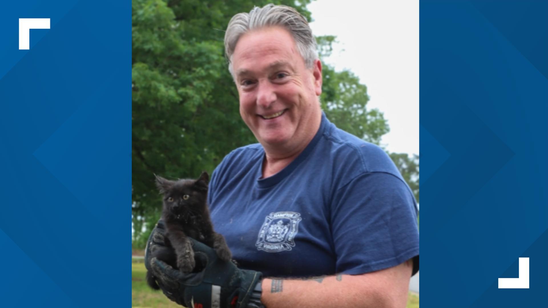 Kitten rescued from drain pipe in Hampton, officials say | 13newsnow.com