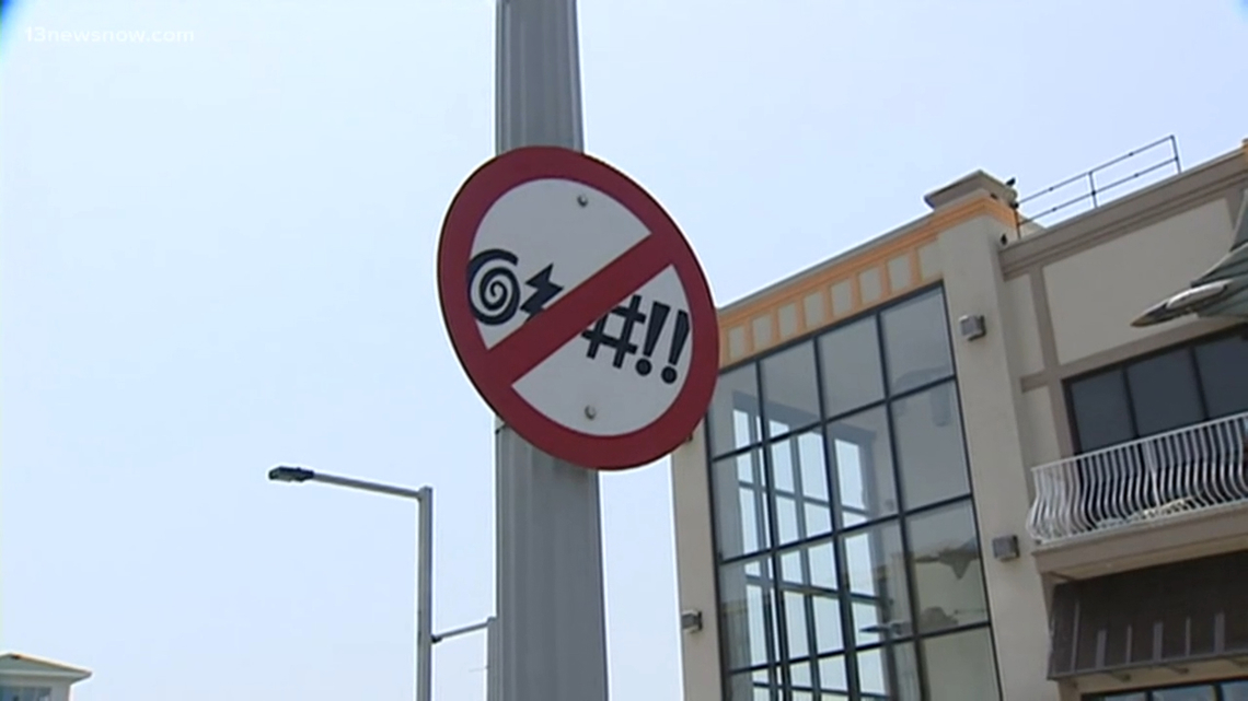 Old Oceanfront 'no cursing' signs to be auctioned off later this year ...