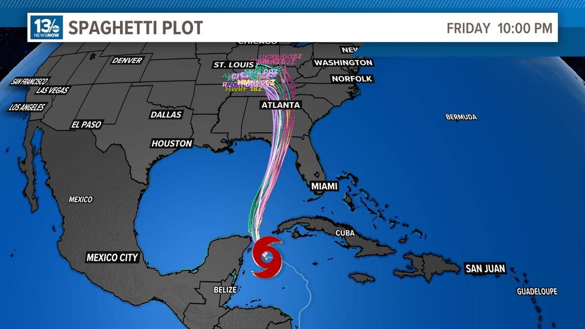Potential Tropical Cyclone 9: Storm track and spaghetti models ...