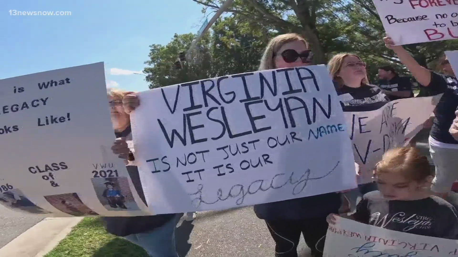 Virginia Wesleyan University alumni protest name change to Batten ...