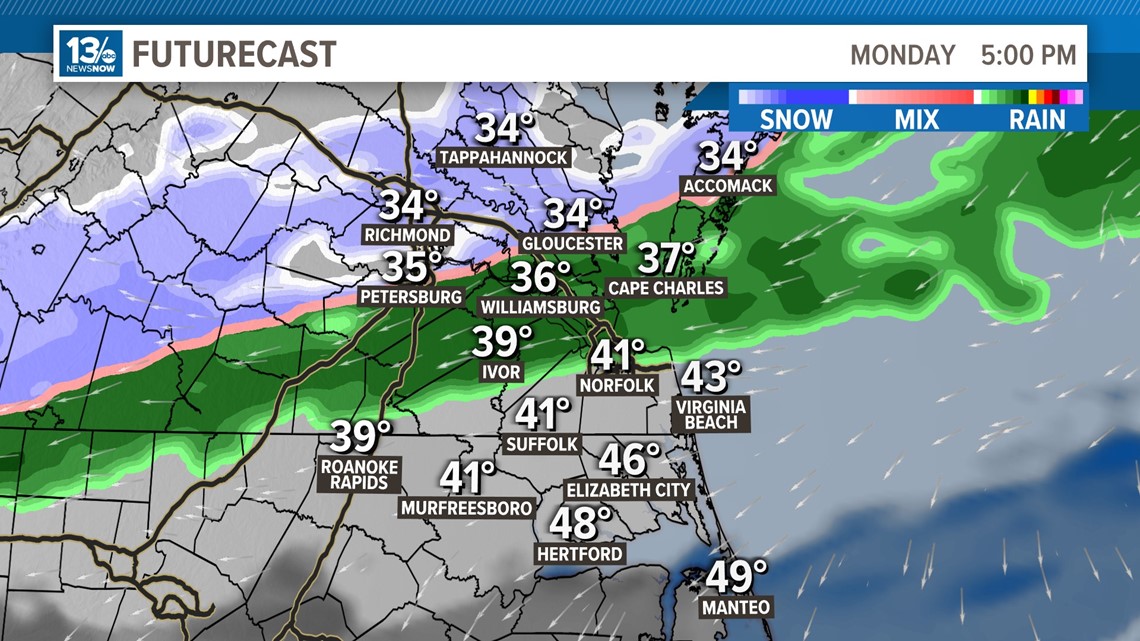 Arctic cold front expected in Virginia on Monday | 13newsnow.com
