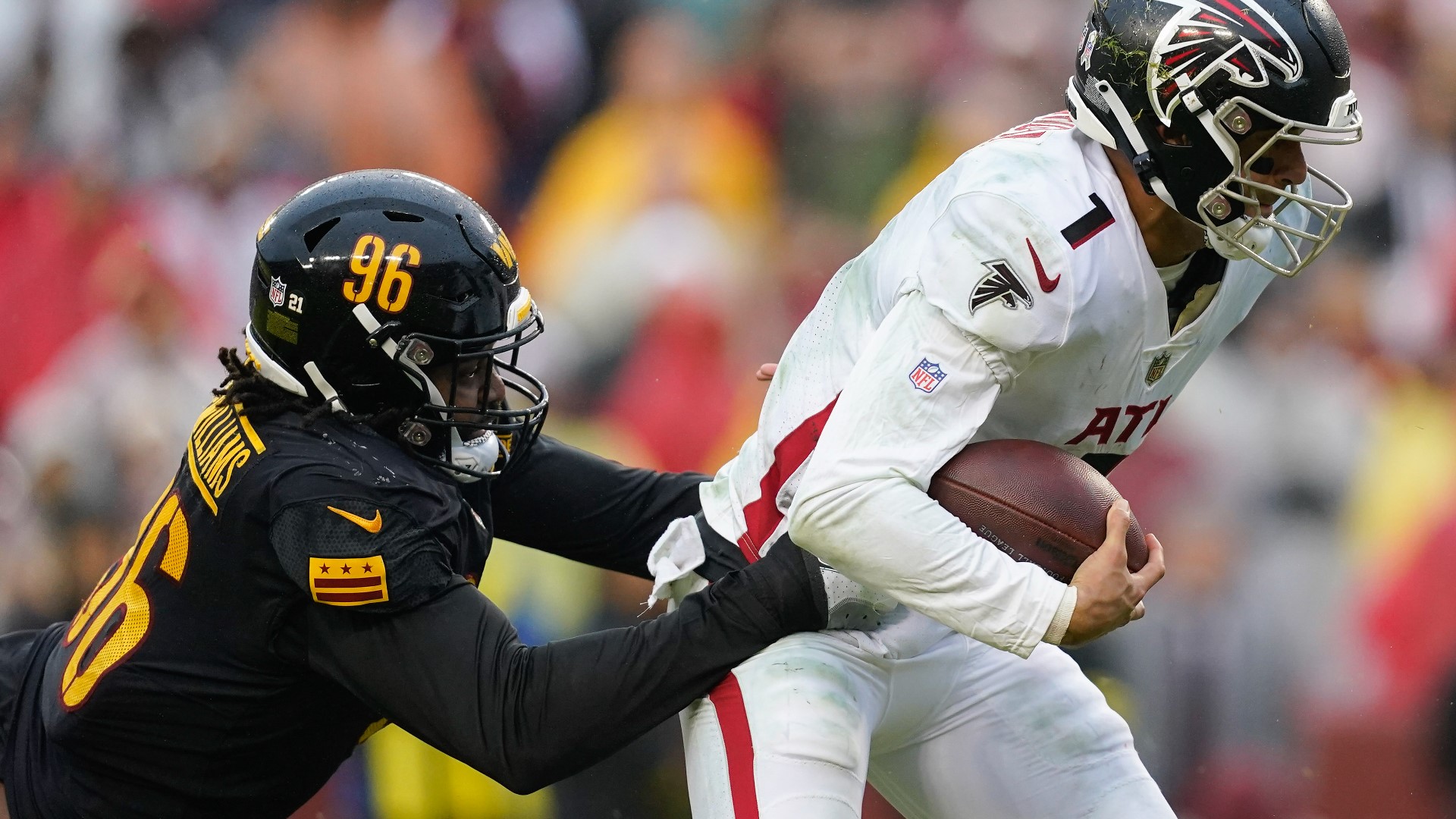 Commanders outrun Falcons, intercept Mariota in 19-13 win | 13newsnow.com