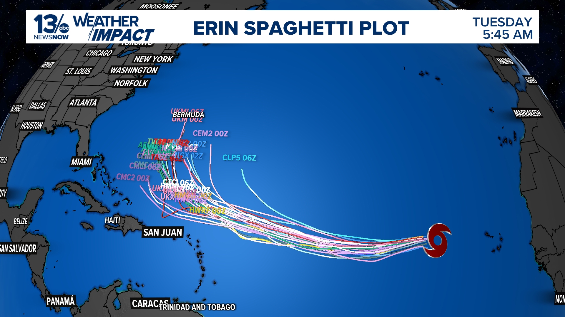 Tropical Storm Erin forms in the eastern Atlantic | 13newsnow.com
