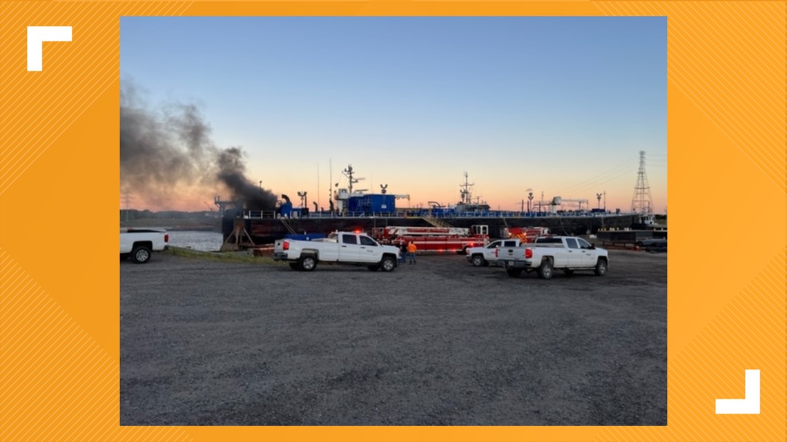 Chesapeake barge fire breaks out on Precon Drive | 13newsnow.com