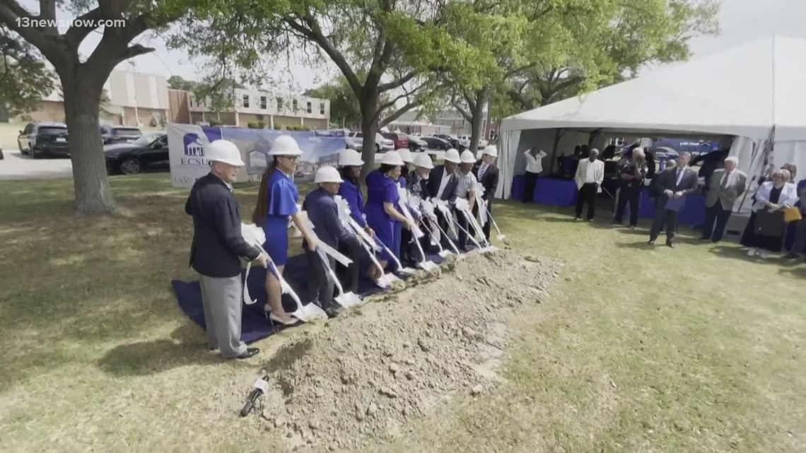 Groundbreaking on new ECSU aviation building | 13newsnow.com
