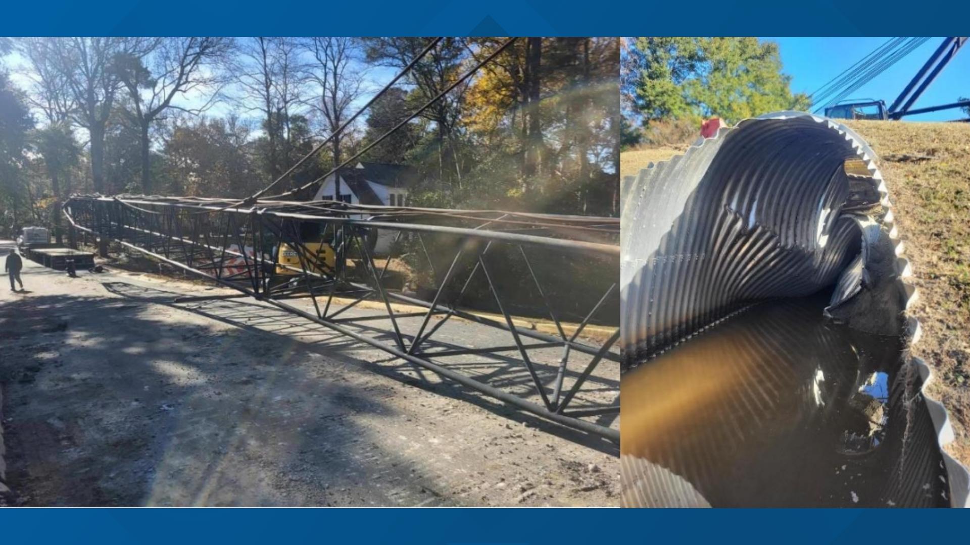 Juniper culvert bridge undergoing replacement collapses in Southern ...